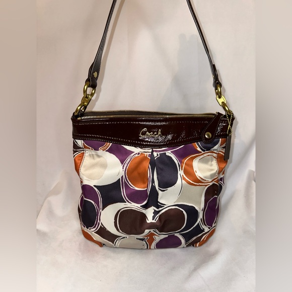 Coach | Bags | Coach Ashley Hand Drawn Scarf Print Crossbody Bag Purse ...